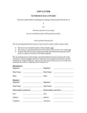 FREE Download a "Gift Letter"